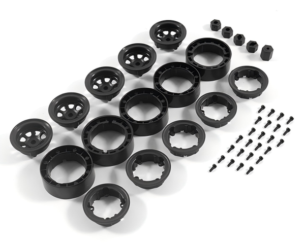 Internal Bead Lock Wheel Set (Black) – Hobby Plus RC